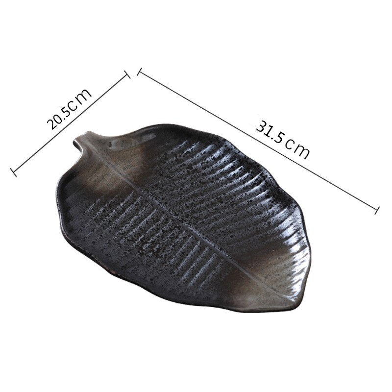 Ceramic Dinner Plates Vegetable Dish Leaf Shape Ta... – Vicedeal