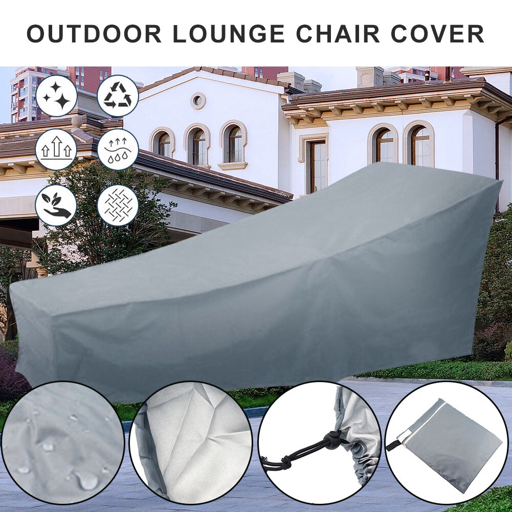 Polyester Chaise Lounge Chair Cover Waterproof Rec... – Grandado