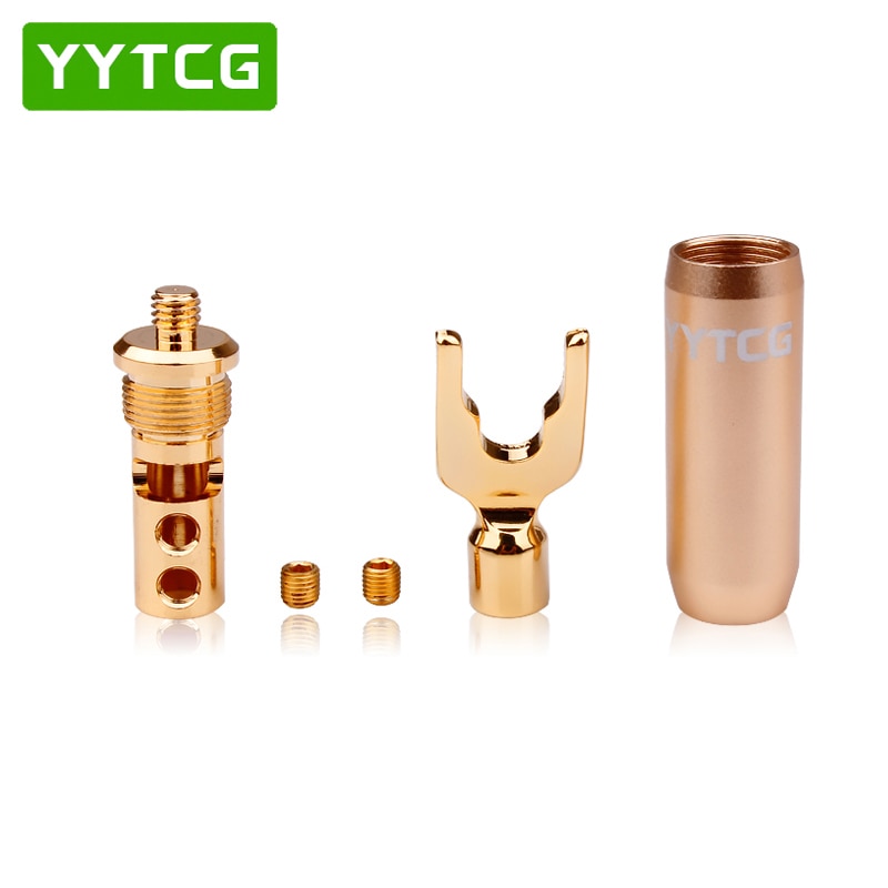 YYTCG 4Pcs/lot Y/U Type Pure Copper Speaker Plugs ... – Grandado
