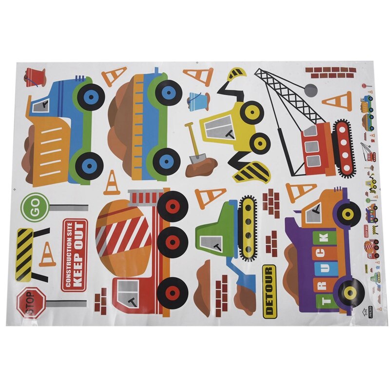 Removable Transport Truck Digger Wall Sticker Art ... – Grandado