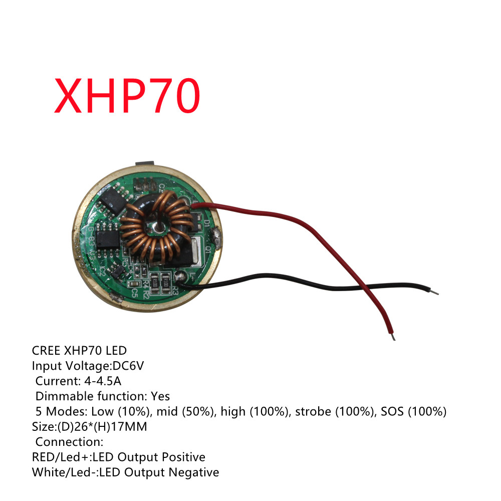 1PCS Cree XLamp XHP70 6V LED Driver 22MM DC6V-15V ... – Vicedeal