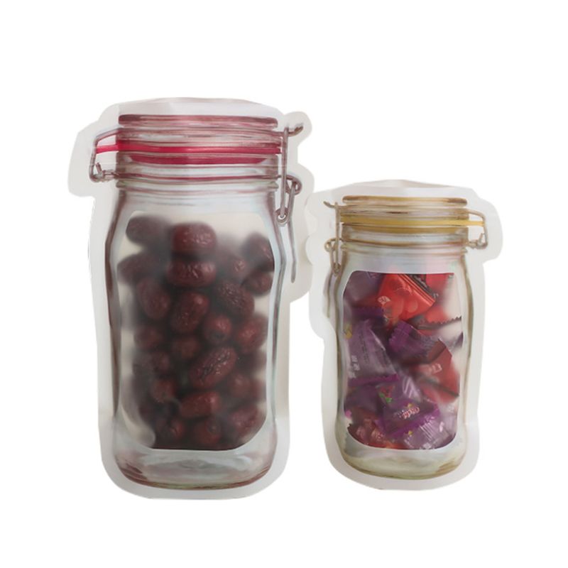 Reusable Mason Jar Bottle Bags Zipper Seal Lock Fo... – Grandado