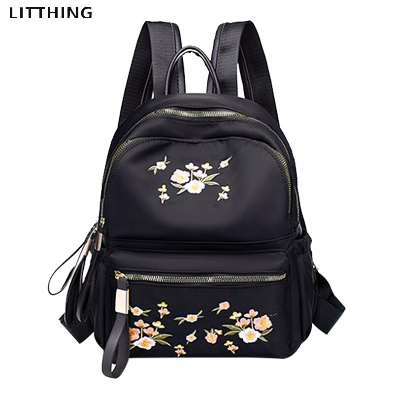 Litthing Waterproof Nylon Women Backpack Zipper Ox... – Vicedeal