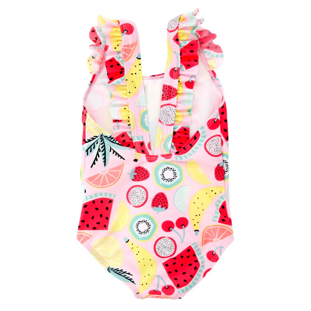Upgraded Kids Girl One Pieces Fruit Ruffle Swimsui... – Grandado