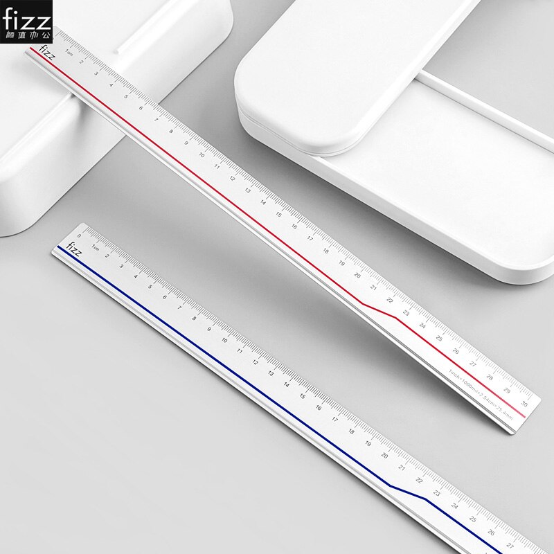 Fizz Staright Ruler Frosted Alloy Ruler Multi-Func... – Grandado