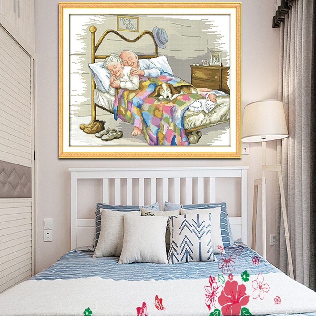 44x36cm DIY Stamped Cross Stitch Kit Pre-printed O... – Grandado