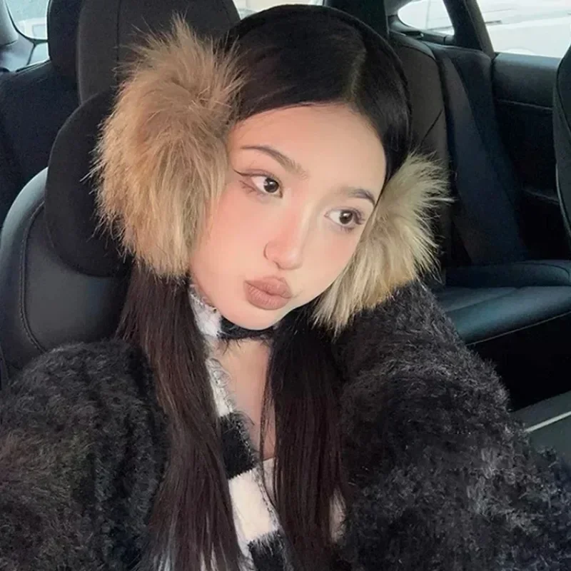 Y2k Plush Ear Muffs Earplugs Cold Protection Woman... – Grandado