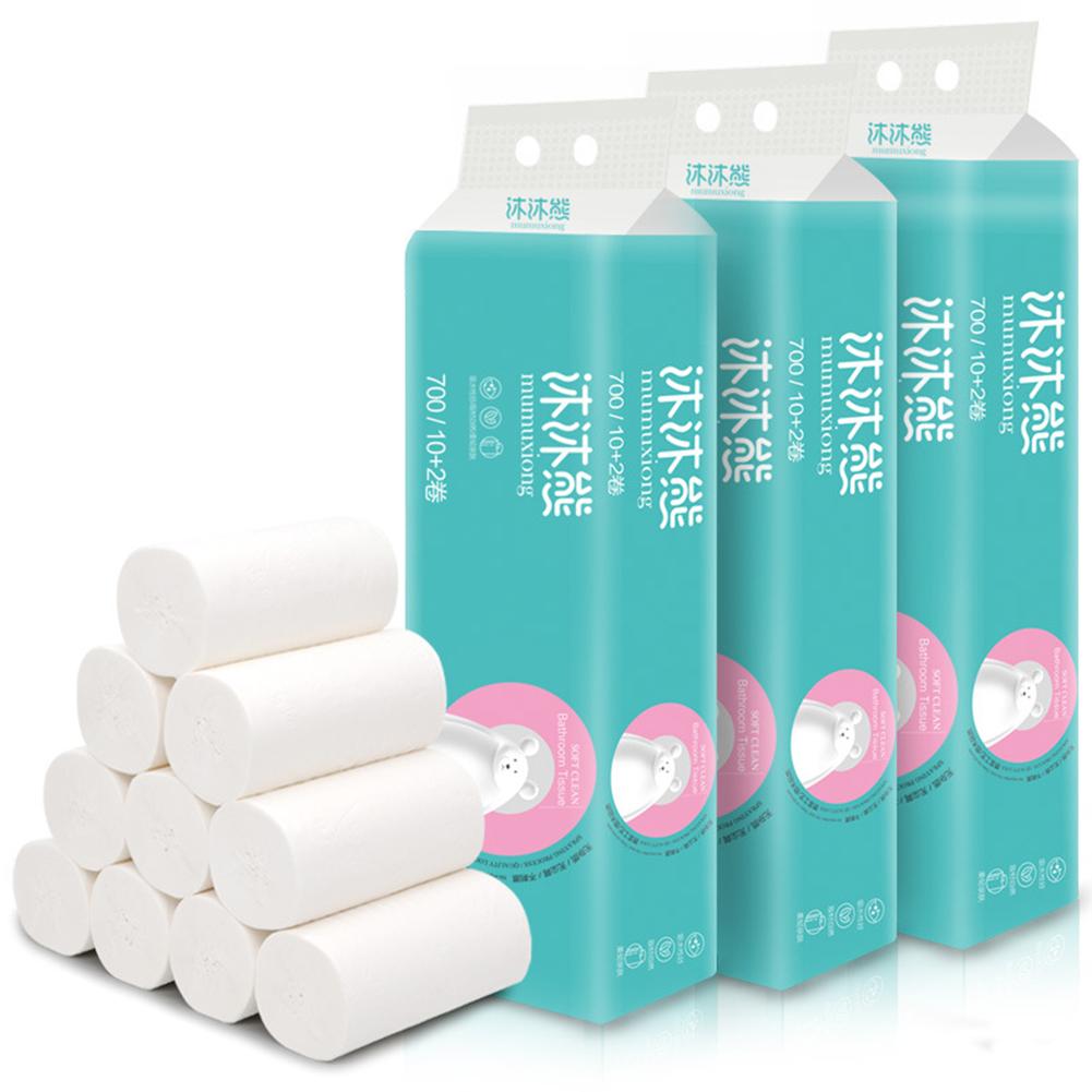12 Rolls/Lot Toilet Roll Paper 4 Layers Home Bath ... – Grandado