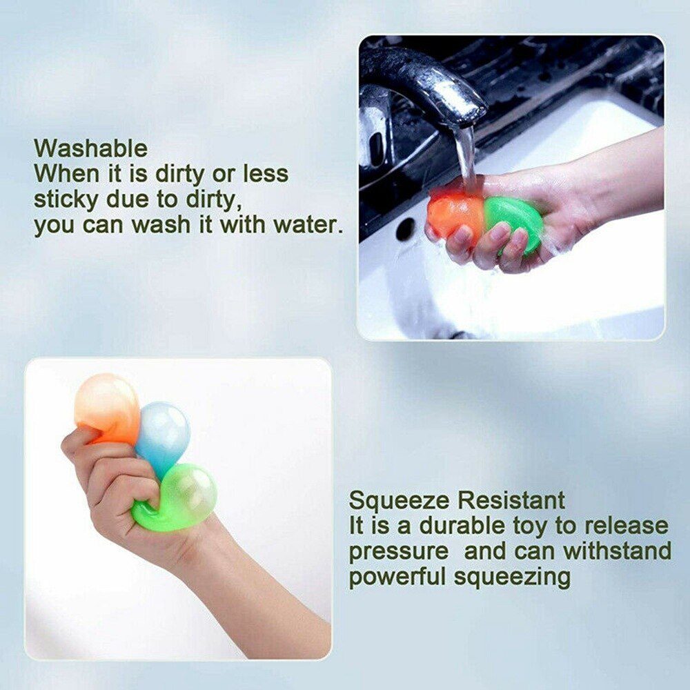 Fluorescence Luminous Sticky Ball Anti Stress Deco... – Grandado