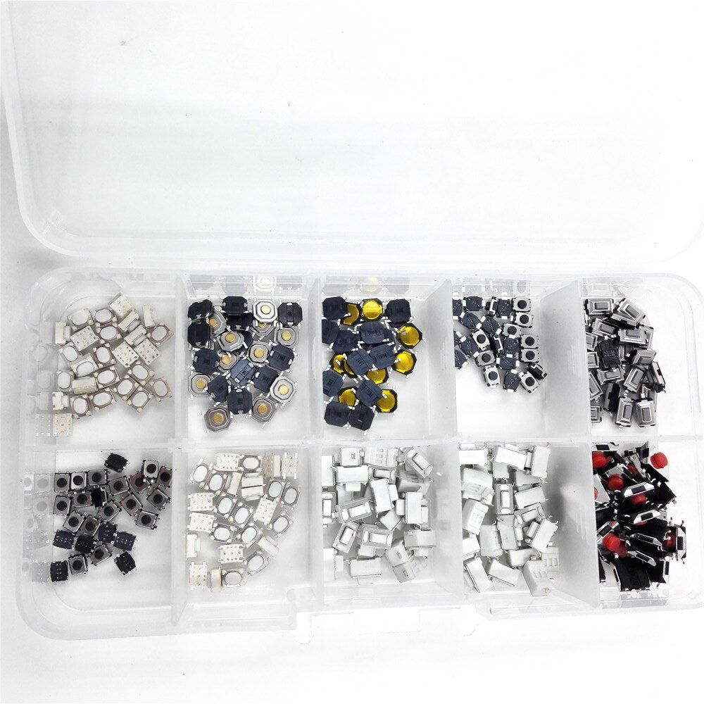 250pcs/lot 10 Types Tactile Push Button Switch Car... – Grandado