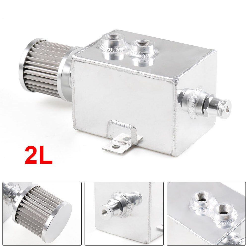 Universal Car 2L Aluminum Oil Catch Can Tank Fuel ... – Grandado