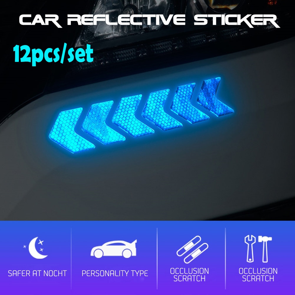 12 Stk/set Auto Reflecterende Sticker Pijlen Patro... – Vicedeal