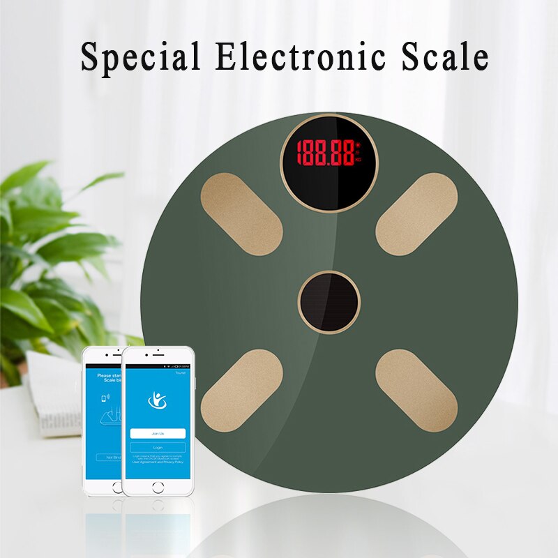 Bathroom Scale Body Fat Smart Scale Precision Roun... – Vicedeal