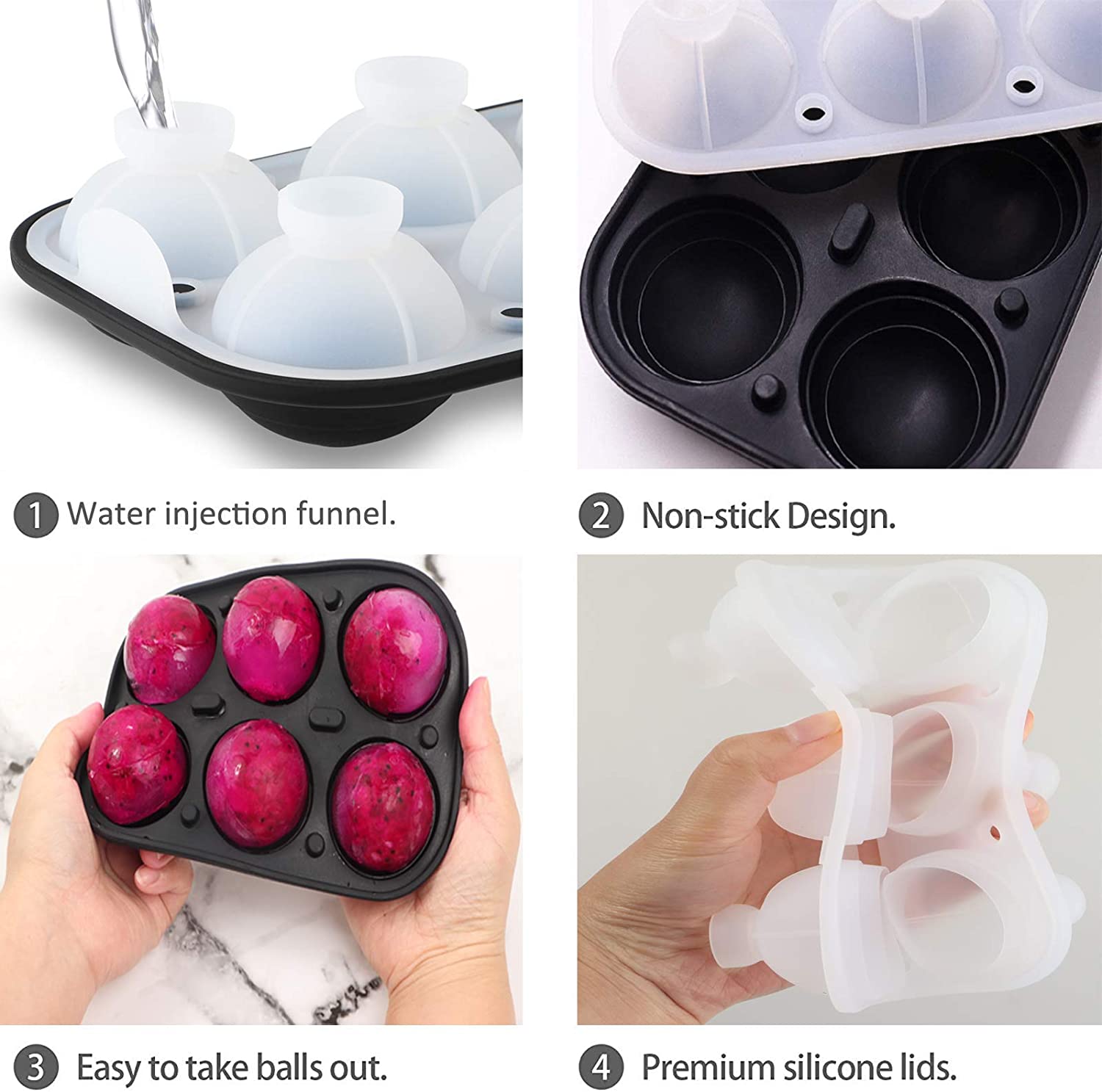 Stackable Silicone Ice Tray With Lid Freezer Easy-... – Grandado