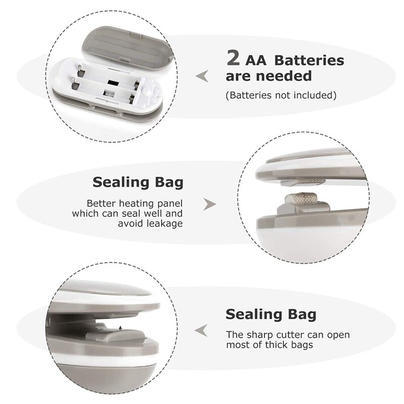 Mini Bag Sealer, 2 in 1 Portable Sealer and Cutter... – Vicedeal
