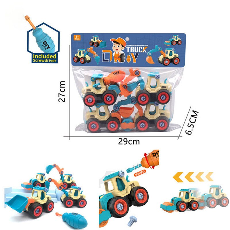 4pcs Minuature Truck Loading Unloading Plastic DIY... – Grandado