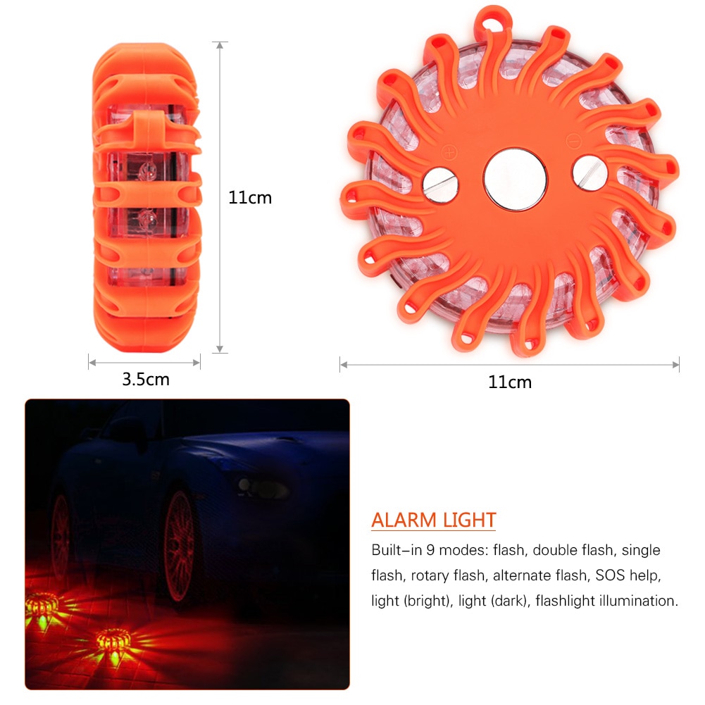 16 LEDs Flashlight Emergency Light Road Flare Flas... – Vicedeal