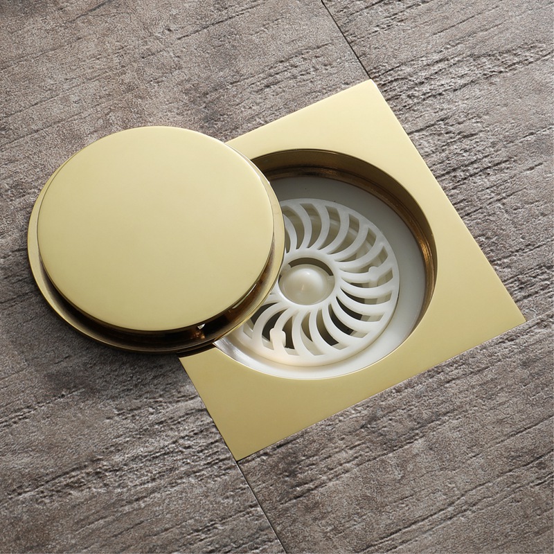Luxury Solid Brass Floor Drain Square Anti-Odor Fl... – Grandado