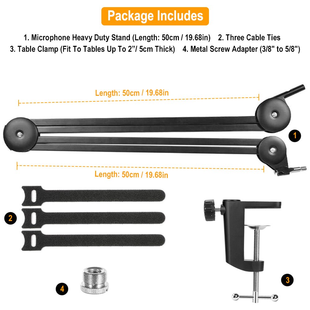 Microphone Stand With Shock Mount For Blue Yeti & ... – Grandado