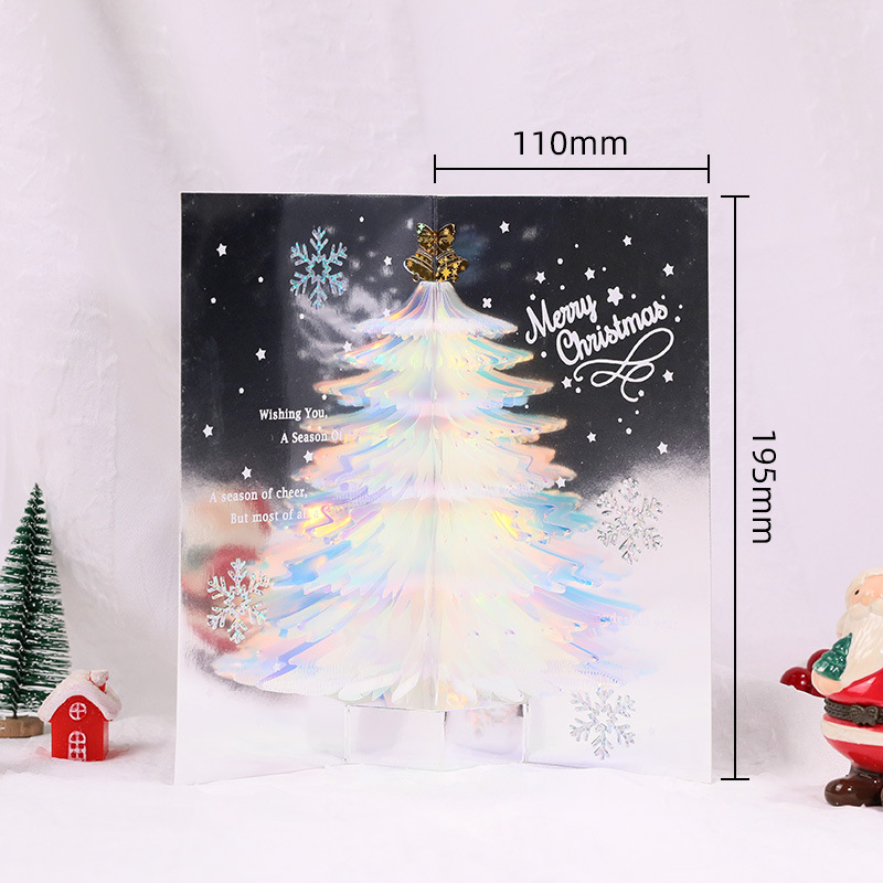 3D Shining Bling Christmas Tree Pop Up Greeting Ca... – Vicedeal