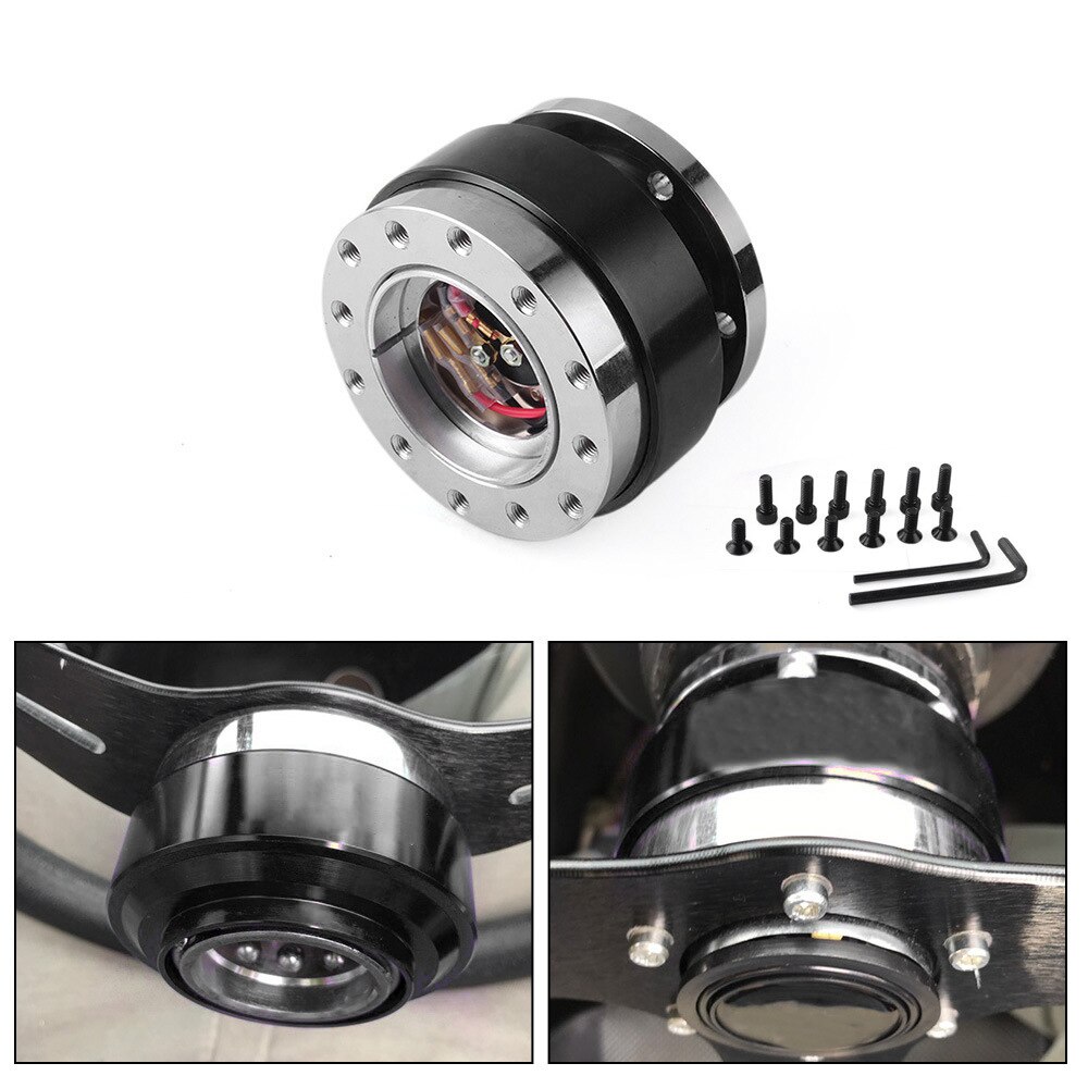 Metal Hub Adapter Boss kit Universal Black Car Ste... – Vicedeal