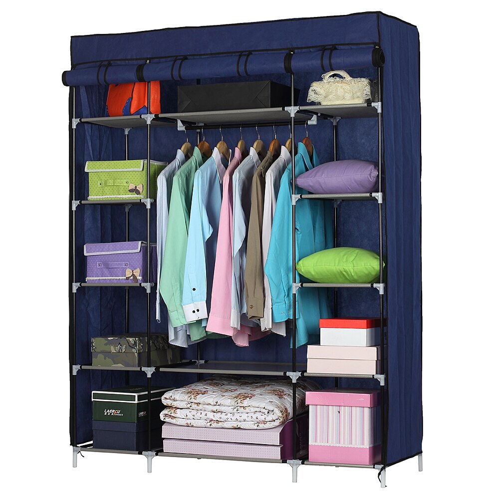 Non-Woven Fabric Wardrobe 5-Layer 12-Compartment N... – Grandado