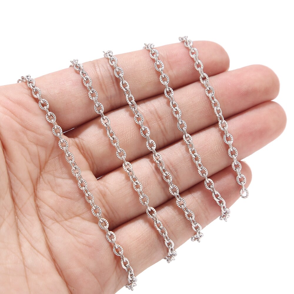 1 meters 3mm Gold Stainless Steel Flat Cable Link ... – Grandado