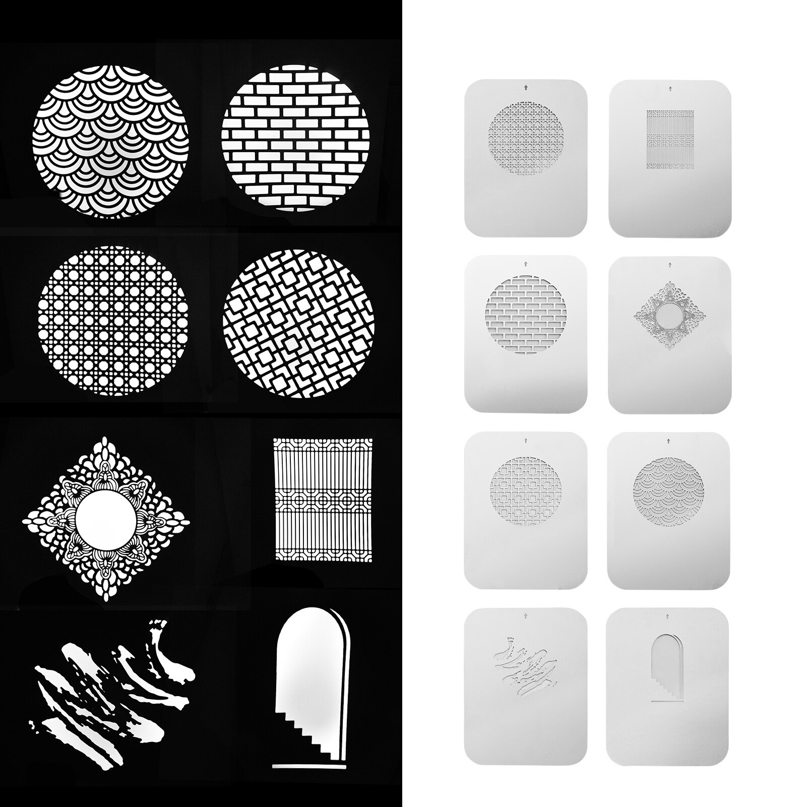8pcs/set Gobos Graphics Cards Metal Plates with Ho... – Grandado