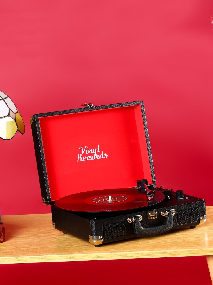 make for vinyl records vintage phonograph leather ... – Grandado