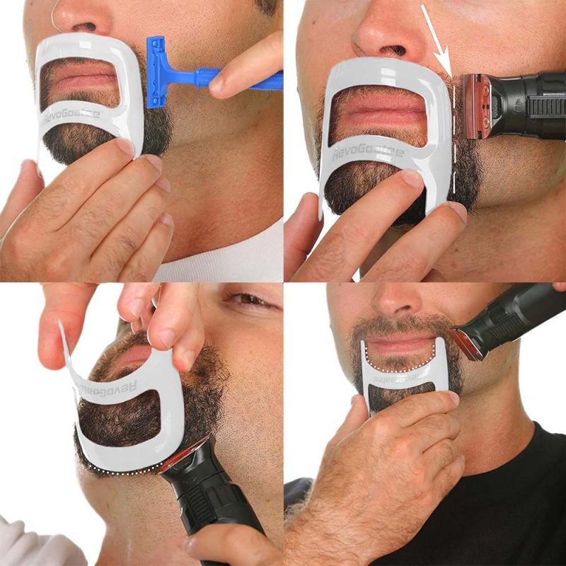 1pc White Plastic Beard Style Beard Styling Ruler ... – Vicedeal
