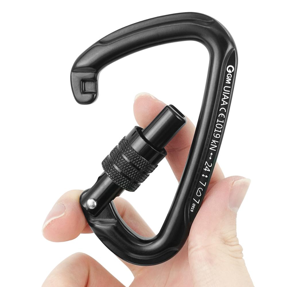 GM CLIMBING 5pcs 24kN D-shape Screw Locking Carabi... – Grandado