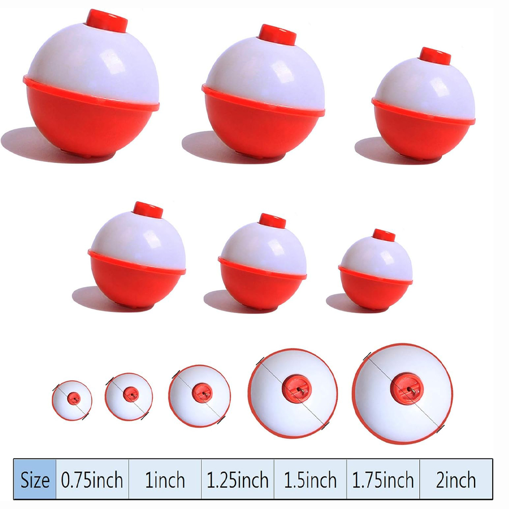 10Pcs Fishing Bobbers Hard ABS Red/white Slip Bobb... – Grandado