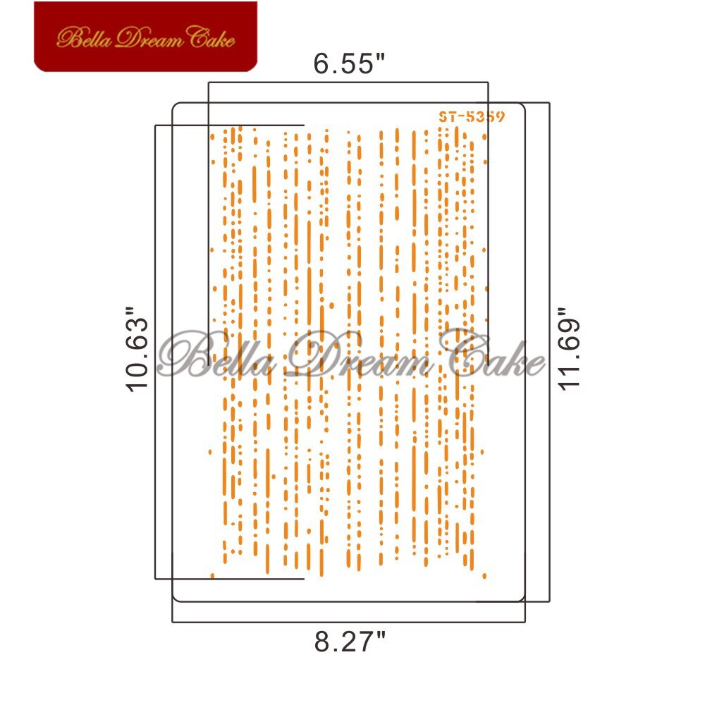 Raining Cake Stencil Leaves Plastic Layering Stenc... – Grandado