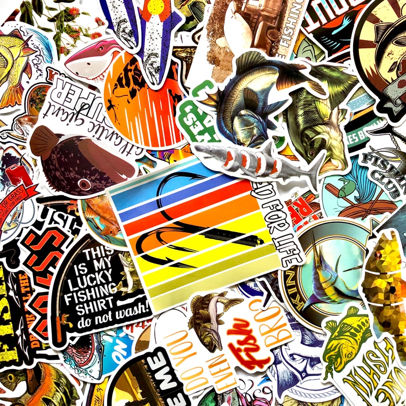 50/65PCS Funny Fisherman Go Fishing stickers For l... – Grandado