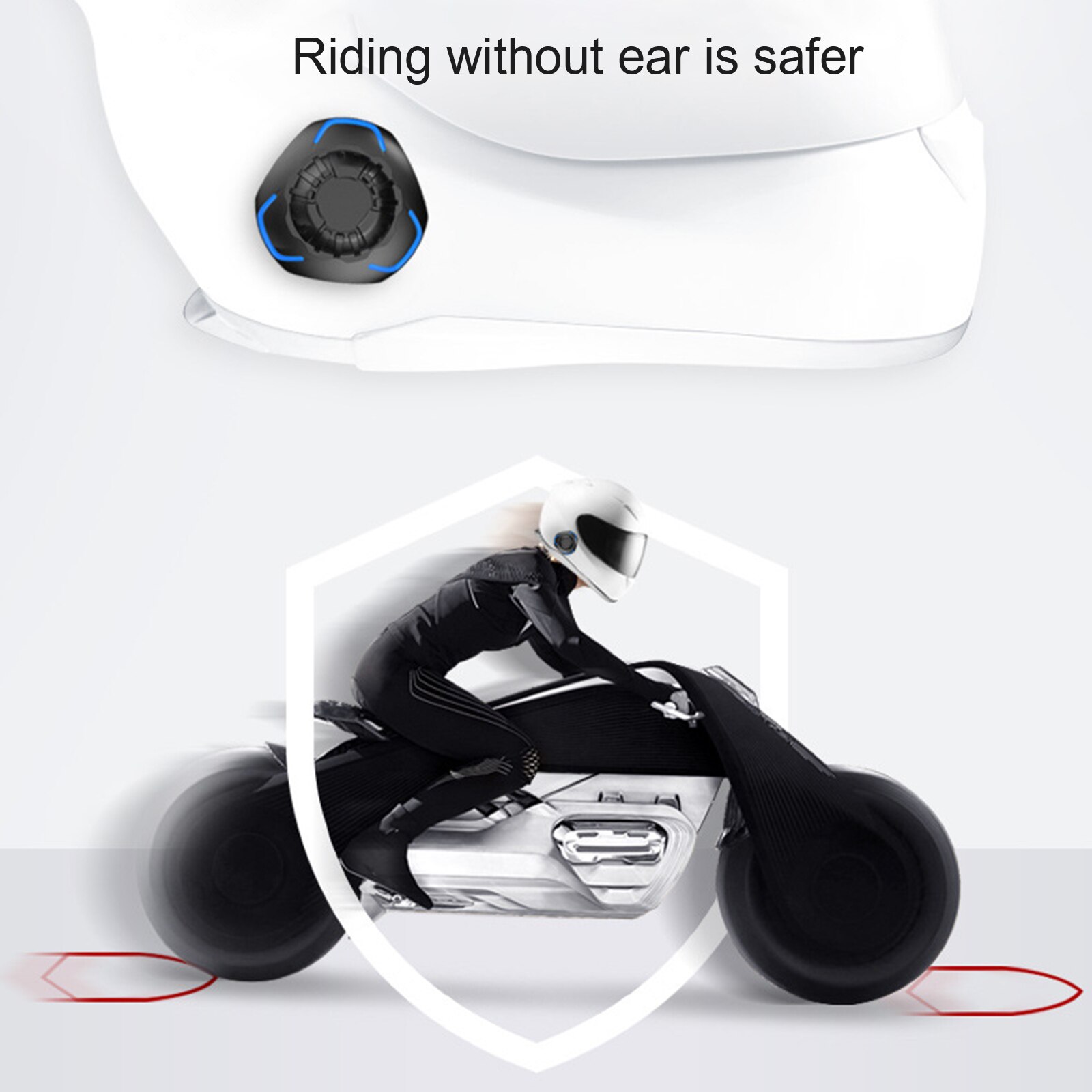 Hjälm headset ben ledning headset trådlös stereo ... – Vicedeal