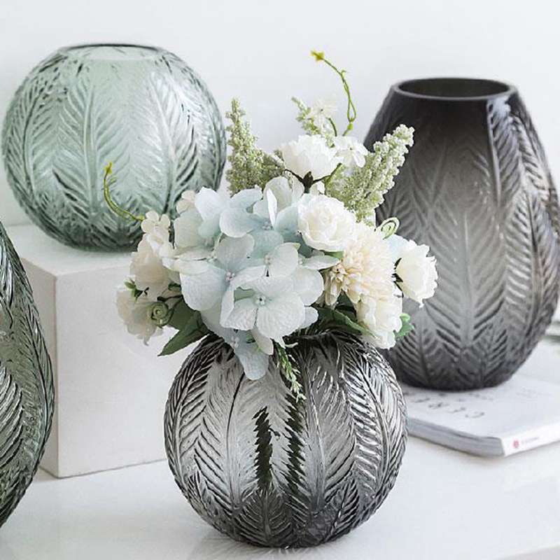 Simple Spherical Glass Vase Flower Arrangement Des... – Grandado