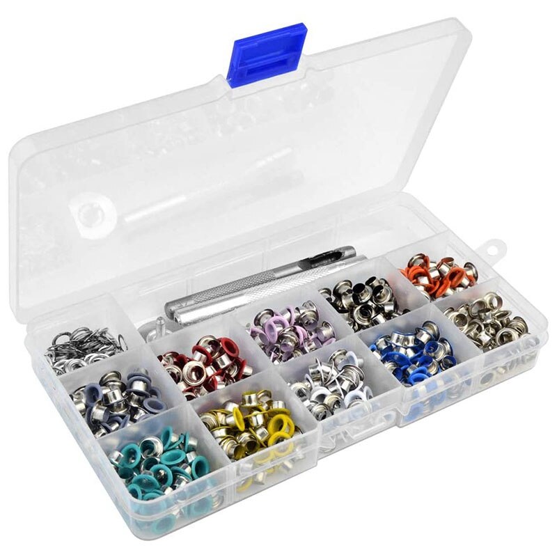 500 Sets Kleurrijke Grommets Kit Grommets Oogjes M... – Grandado