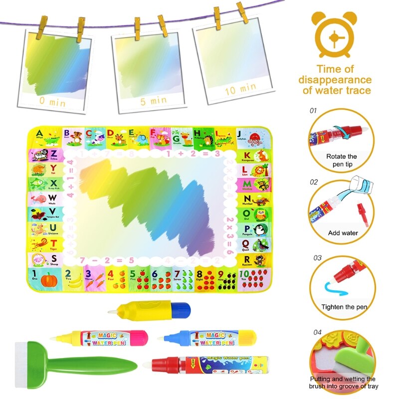 Fun Interactive Baby Color Mat with Water Color fo... – Grandado
