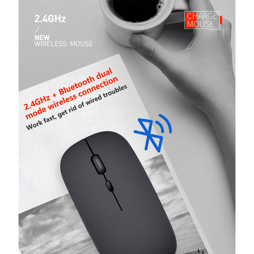 Drahtlose Maus Bluetooth Maus Stille Ultra-Dünne E... – Grandado