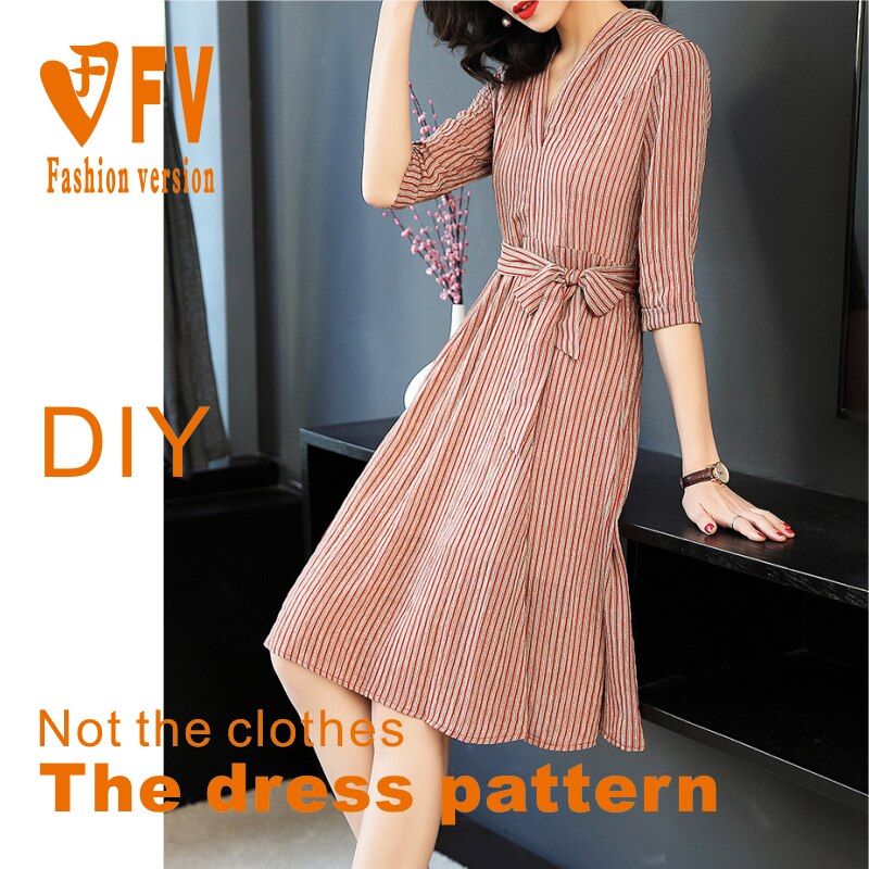 Jurk Stijl Vrouwen Lange Rok Patroon 1:1 Fysieke K... – Vicedeal