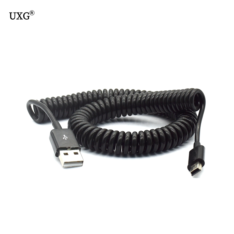 USB 2.0 to Mini USB Cables Mini USB Coiled Spiral ... – Grandado