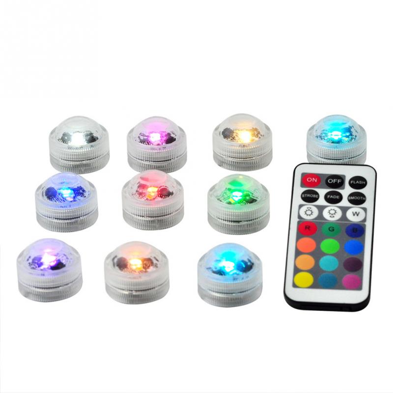 12Pcs Bad Lamp Mini Outdoor Rgb Submersible Led Li... – Grandado