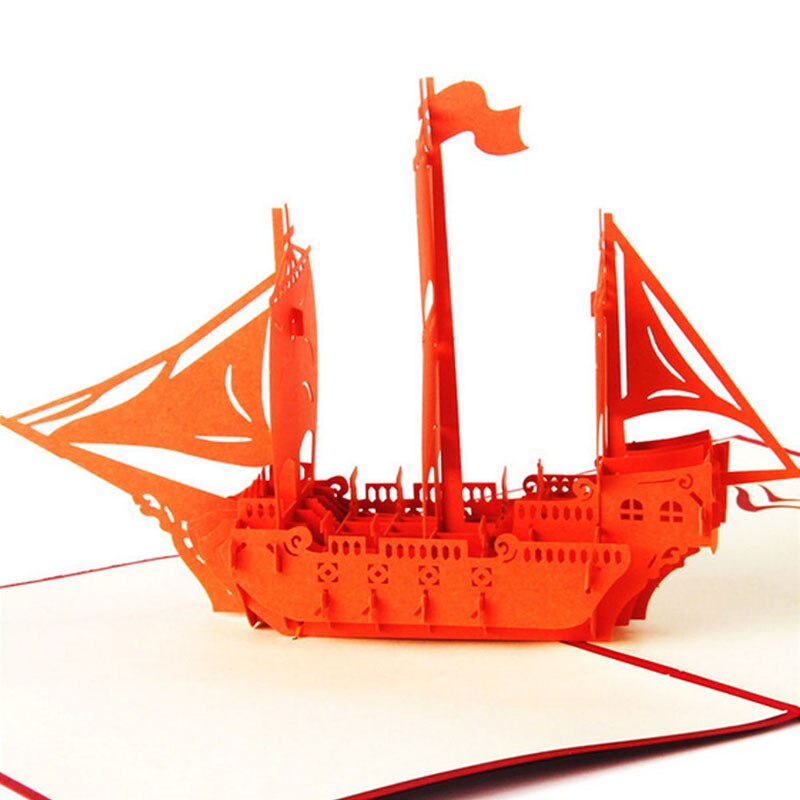 3D Up Greeting Card Sailing Ship Christmas Birthda... – Vicedeal