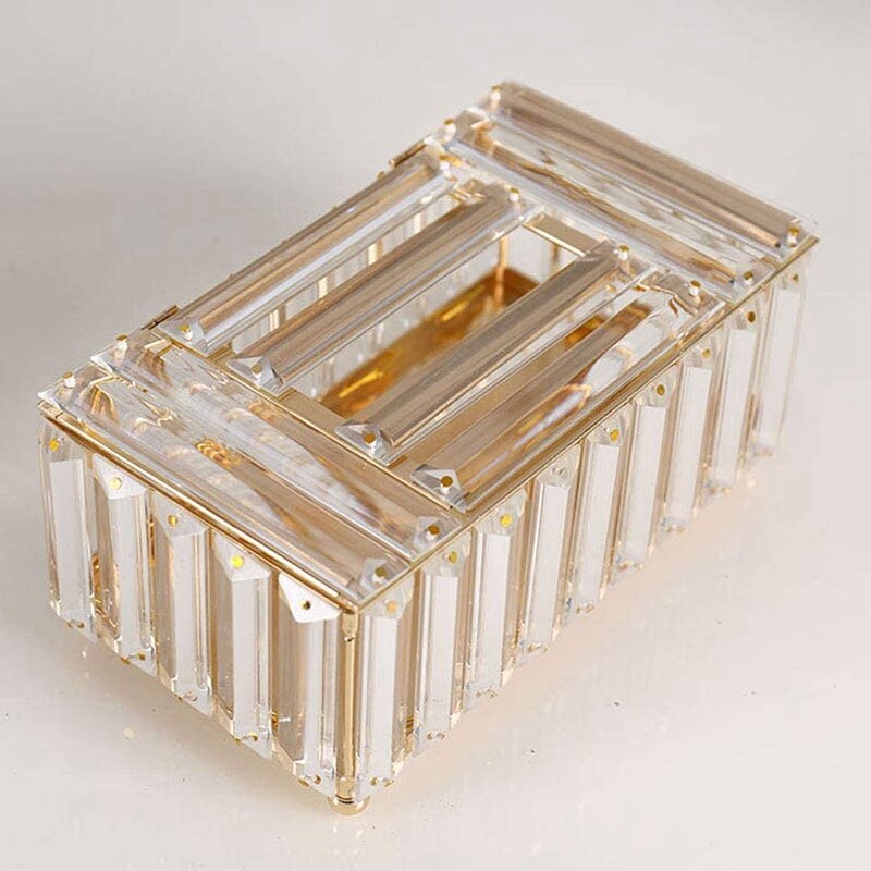 Tissue Box Crystal Gl Luxury Container Desktop Sto... – Grandado