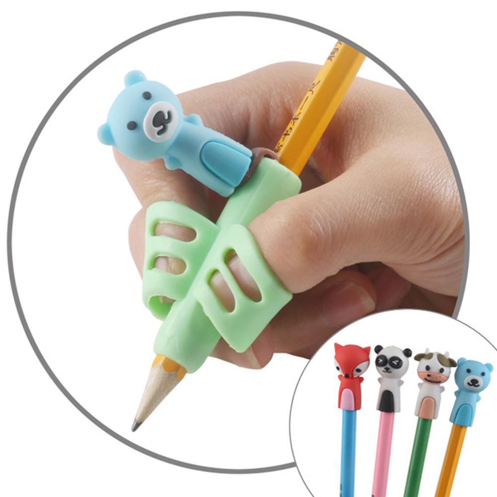 4Pcs 2/3 Finger Grip Pencil Holder Sleeve Writing ... – Grandado