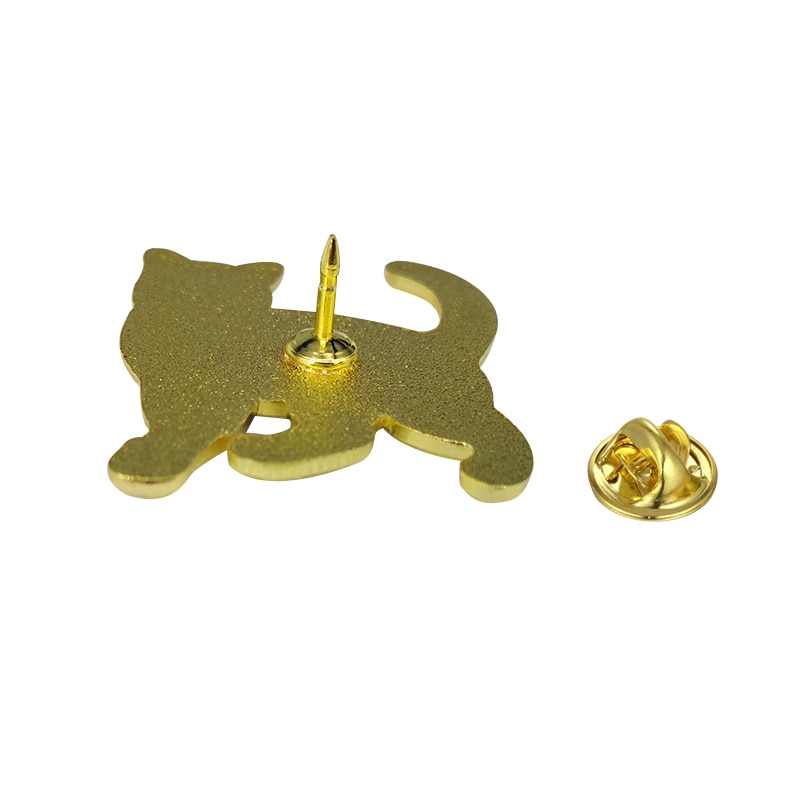 Celestial Starry Night Sky Cat Pin Golden Sparkle Grandado