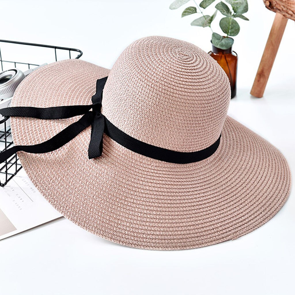 Summer Straw Hat Women Wide Brim Beach Sun Hats La... – Grandado