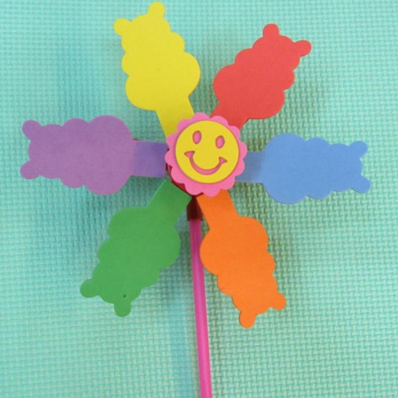Classic DIY Sponge Windmill Smile Face Colorful Ha... – Grandado
