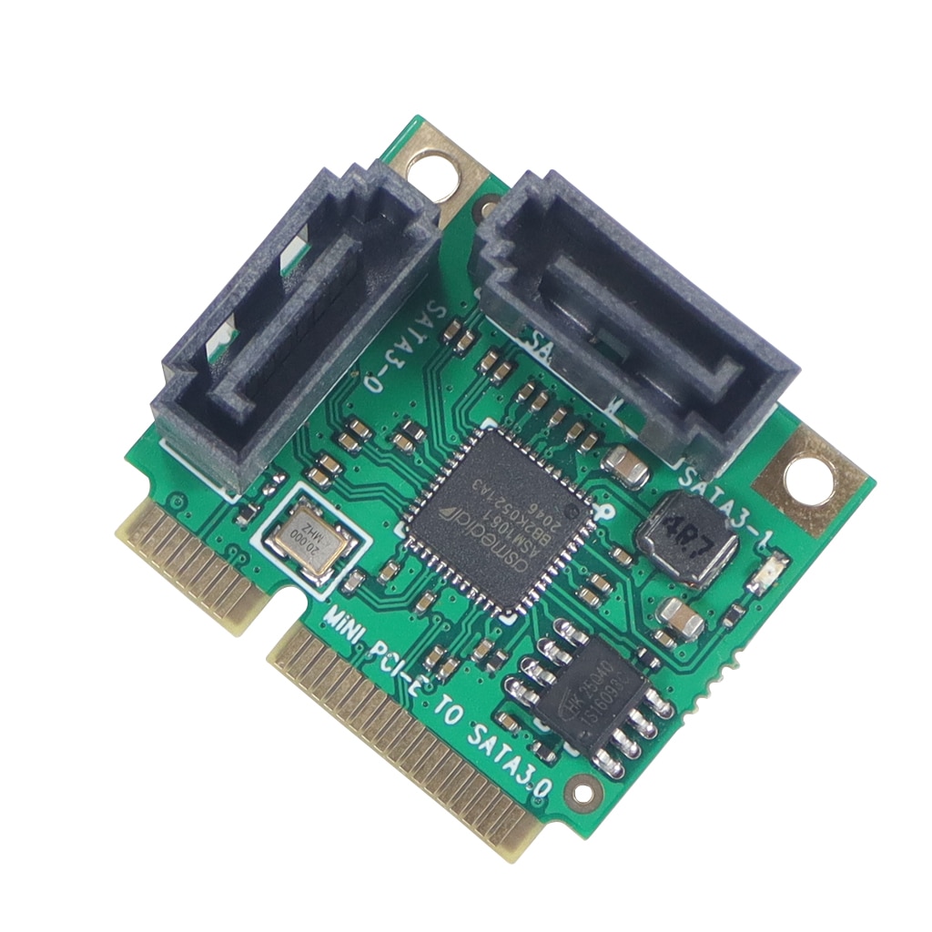 Add On Cards Mini PCI-E PCI Express to 2 Ports SAT... – Grandado
