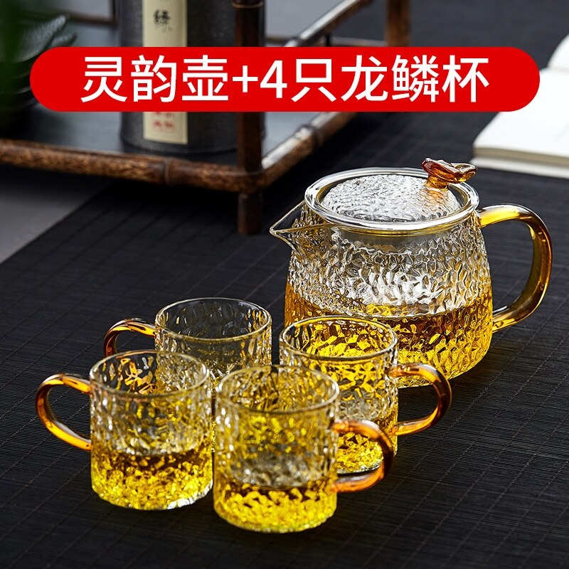 Thickened glass teapot tea set with filter high te... – Grandado